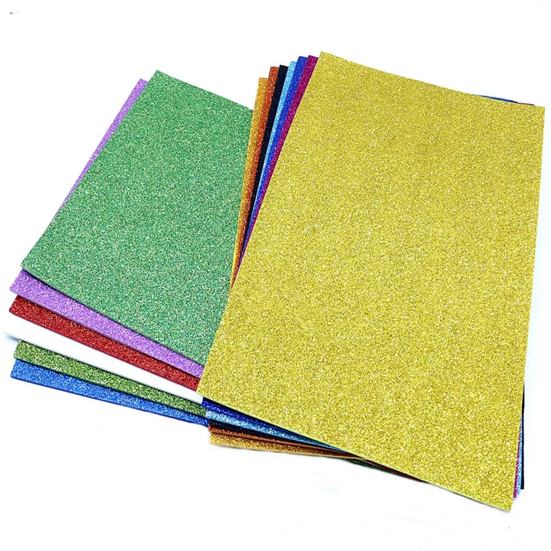 Papier à plier,Papier éponge en mousse pailleté,bricolage manuel,papier ...