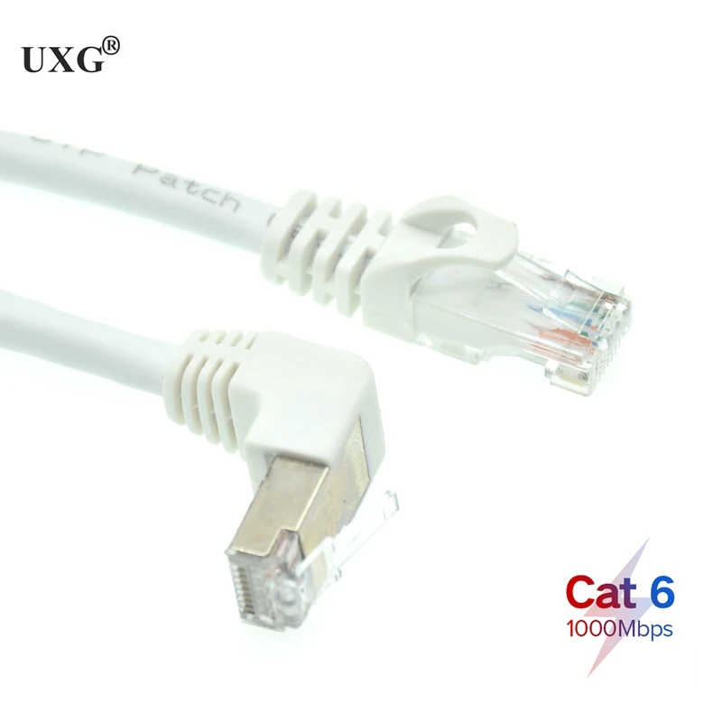 Generic Cat 6e RJ45 Cable CAT6 8pin UTP Side Angled L Shape RJ45 Patch ...