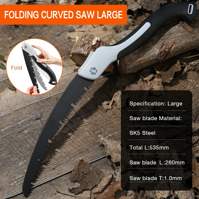 Sécateur à Crémaillère,Scie pliable SK5 Portable,sécateur de jardinage,coupe-arbres,outil de ...