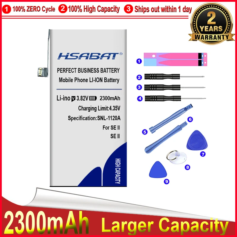 HSABAT-0-Cycle-2300mAh-Battery-for-iphone-SE-II-2-2020-A2312-High ...