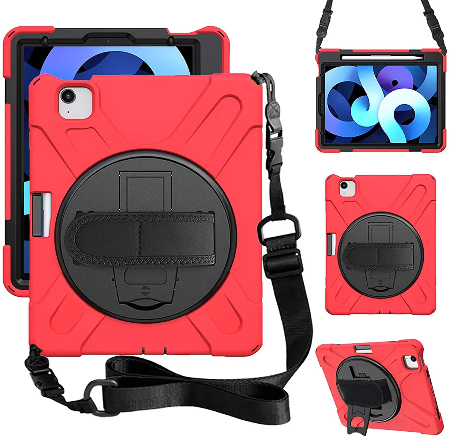 Case-For-iPad-Pro-12-9-2021-Pencil-Cover-Rotate-Stand-Hand-Strap ...