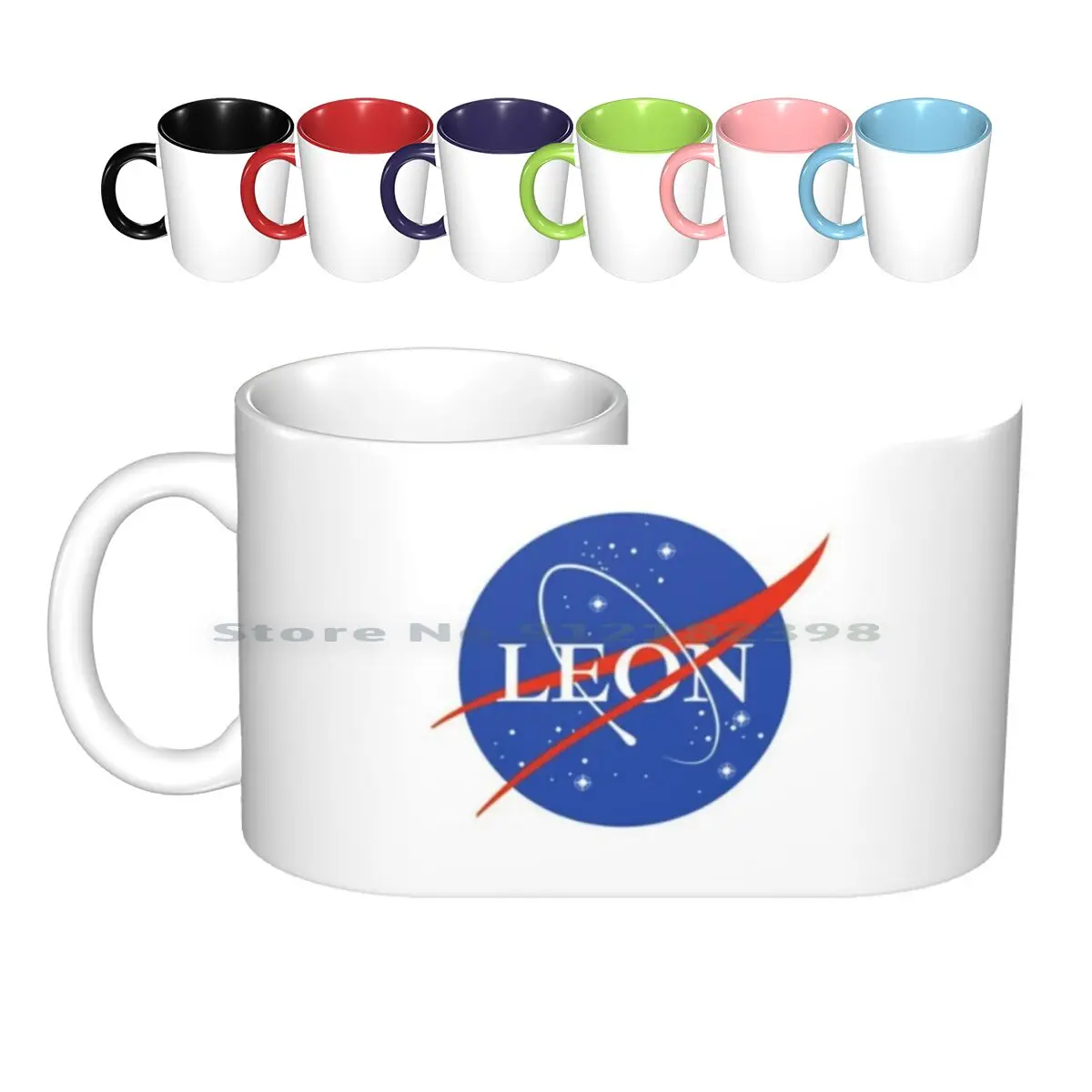 Leon Ceramic Mugs Coffee Cups Milk Tea Mug Leon Prénom Nom Écriture ...