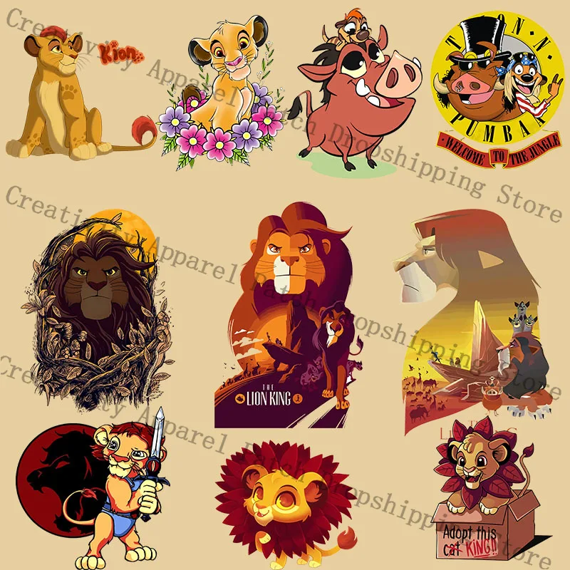 The-Lion-King-Disney-Movie-Ironing-Patches-for-Clothing-DIY-Sweatshirt ...