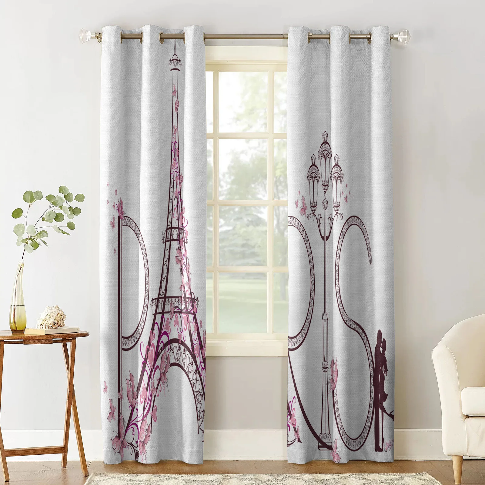 Eiffel Tower Paris Curtains