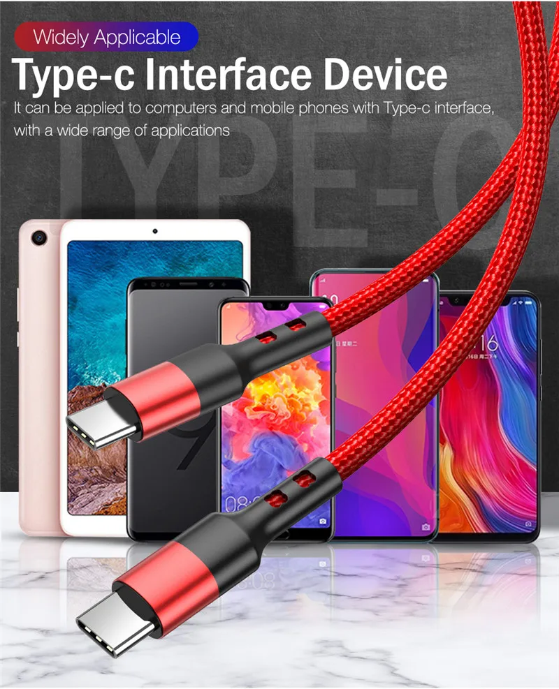 Cable de Carga Rápida USB C a Tipo C 60W PD3.0 para Macbook Huawei ...