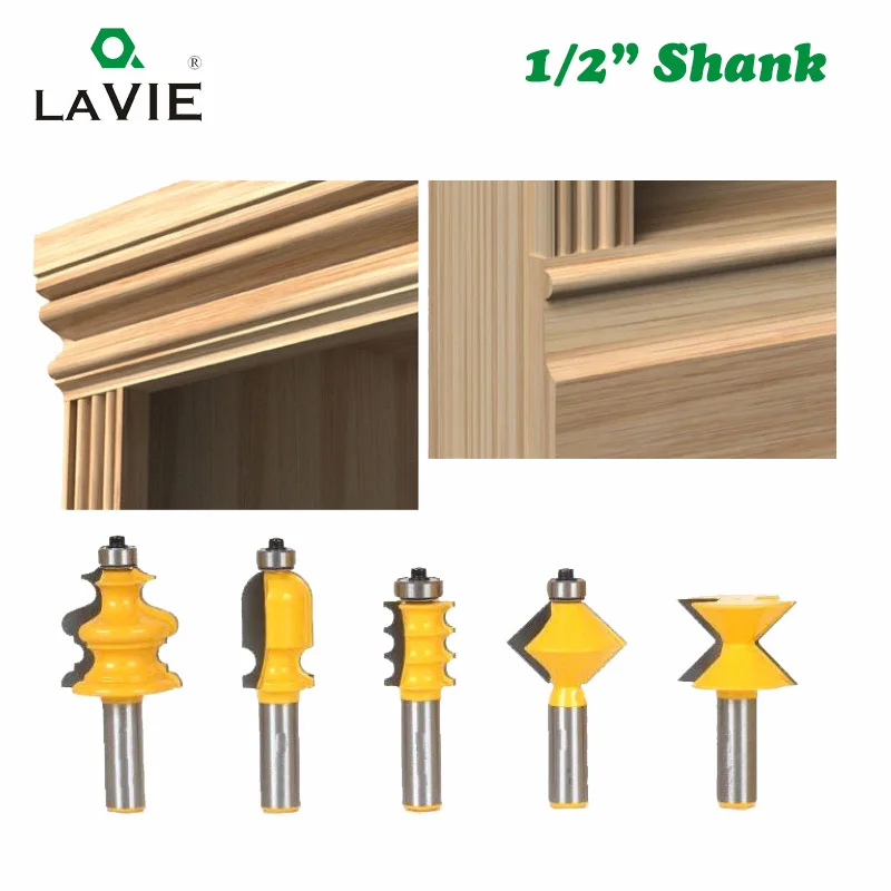 LAVIE-5pcs-12mm-1-2-Inch-Shank-Closet-Door-Top-Router-Bits-Set-Wood ...