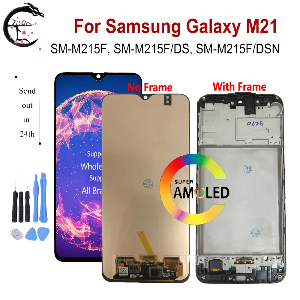 Super AMOLED LCD With Frame For SAMSUNG Galaxy M21 2020 LCD M215 ...