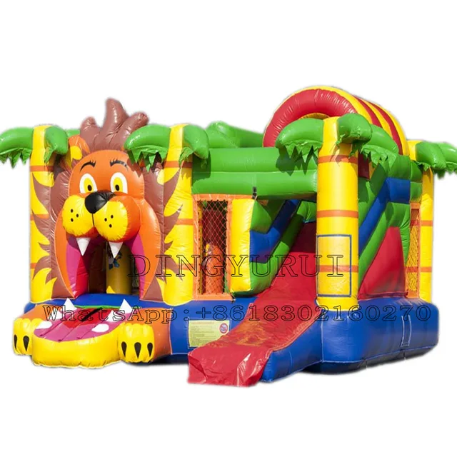 Indoor Outdoor Inflatable Jungle Bounce Combo Kids Funny Game Jumping ...