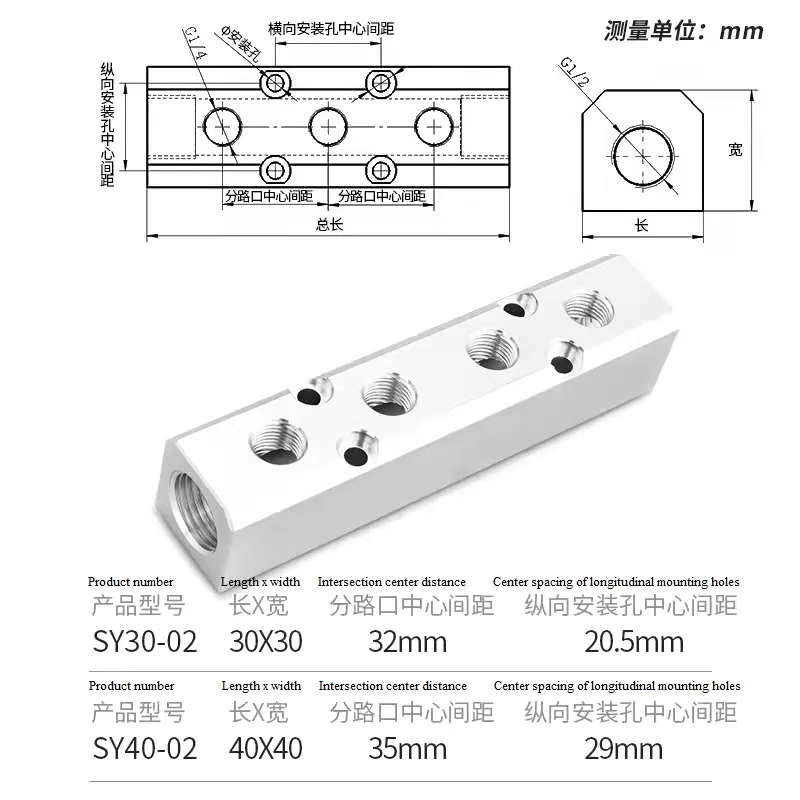 Aluminum-row-direct-multi-pipeline-gas-pipe-manifold-block-drainage ...