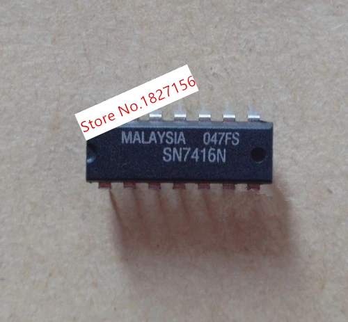 10 pcs sn7416n 7416 7416n dip 14 16 진수 인버터 버퍼/오픈 콜렉터 고전압 출력 ic가있는 드라이버 ...