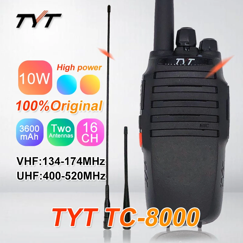 Tyt Tc-8000 10w High Power Uhf Walkie Talkie Radio Station Amateur ...