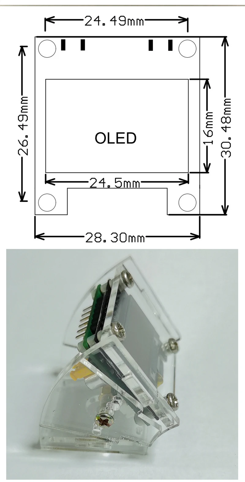 0.96 Inch OLED Stereo Audio Music Spectrum Display Analyzer Level ...