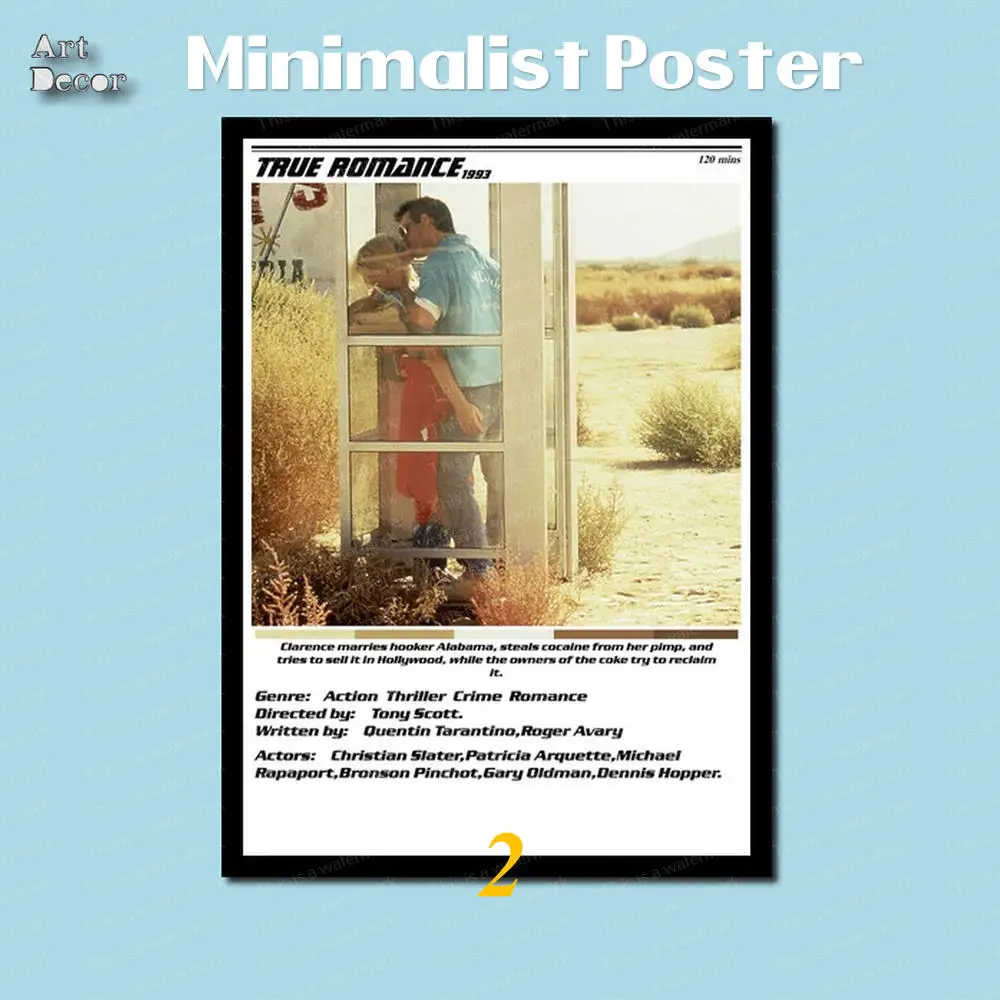 True Romance Minimalist Poster
