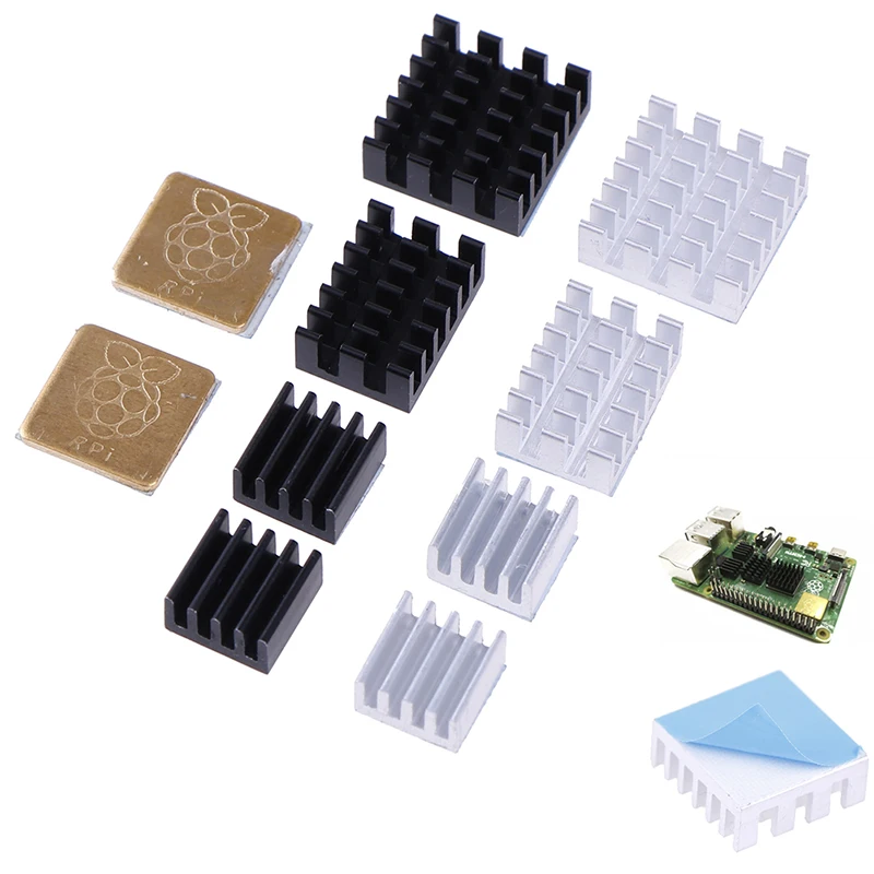 5Pcs/Set For Raspberry Pi Heatsink Kit Copper Aluminum Heatsink Cooling ...