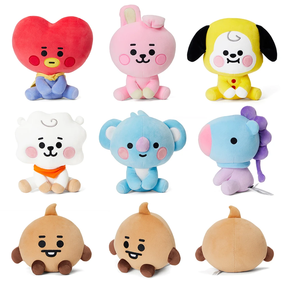 BTS Kpop Bangtaned Boys Baby face Plush Doll heart dog rabbit sheep ...