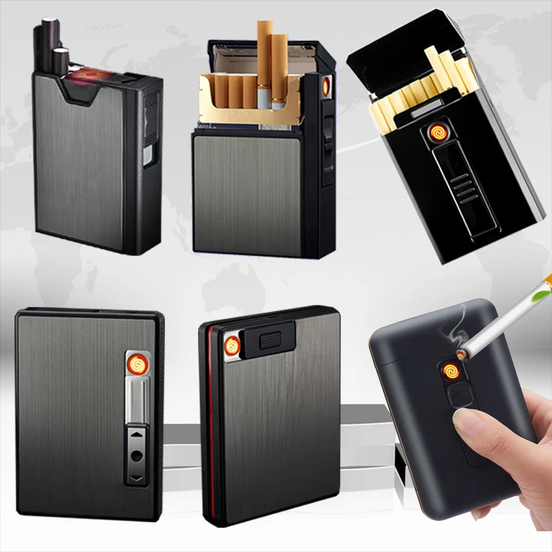 20-Pcs-Cigarette-Waterproof-Box-Portable-Metal-Cigarette-Case-Box-with ...