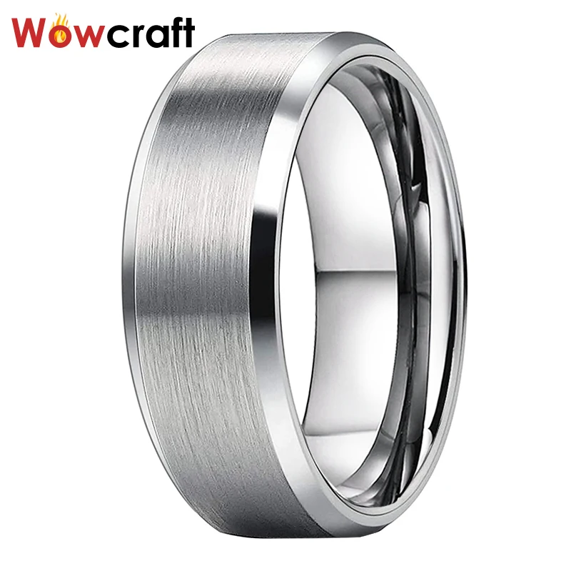 6mm-8mm-Tungsten-Classic-Steel-Ring-for-Men-Women-Highest-Quality-Top ...