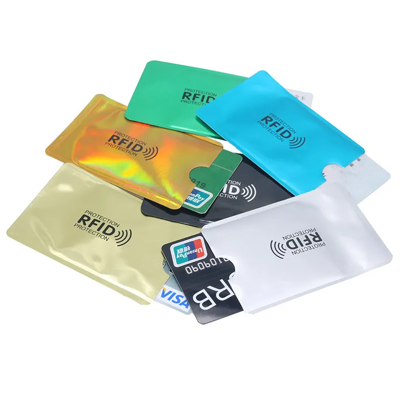 8 Pcs Mix Anti Rfid Wallet Blocking Reader Lock Bank Card Holder Id ...