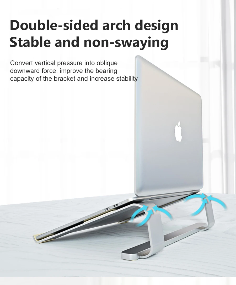 Silver Normal - Support pour ordinateur portable en aluminium, support ...