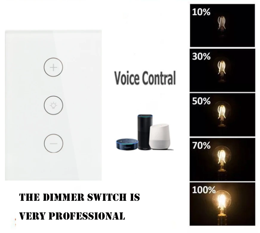 Dimmer Interruptor WiFi Táctil Dimerizable