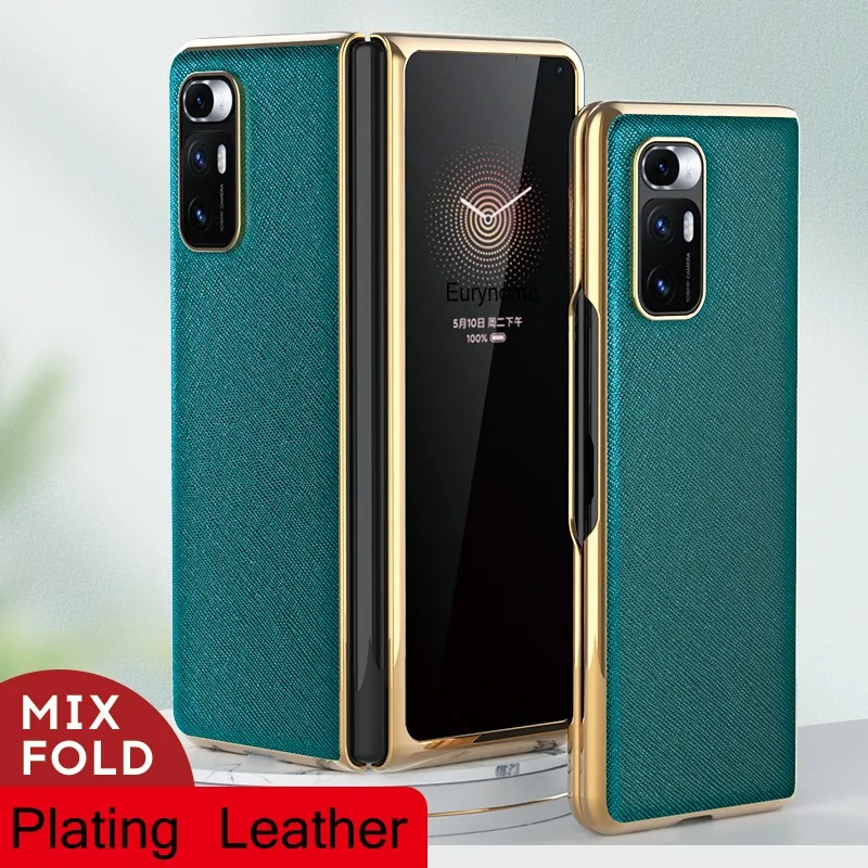 Flip-Case-For-Xiaomi-Mi-MIX-Fold-Plating-Leather-Luxury-Shockproof-Full ...