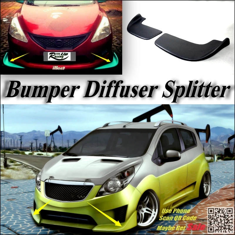 Car Splitter Diffuser Bumper Canard Lip For Chevrolet Matiz Tuning Body ...