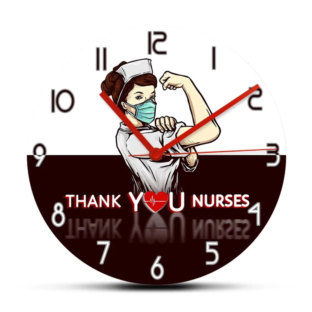 Thank-You-Nurses-Decorative-Wall-Clock-For-Hospital-Clinic-Medical-RN ...