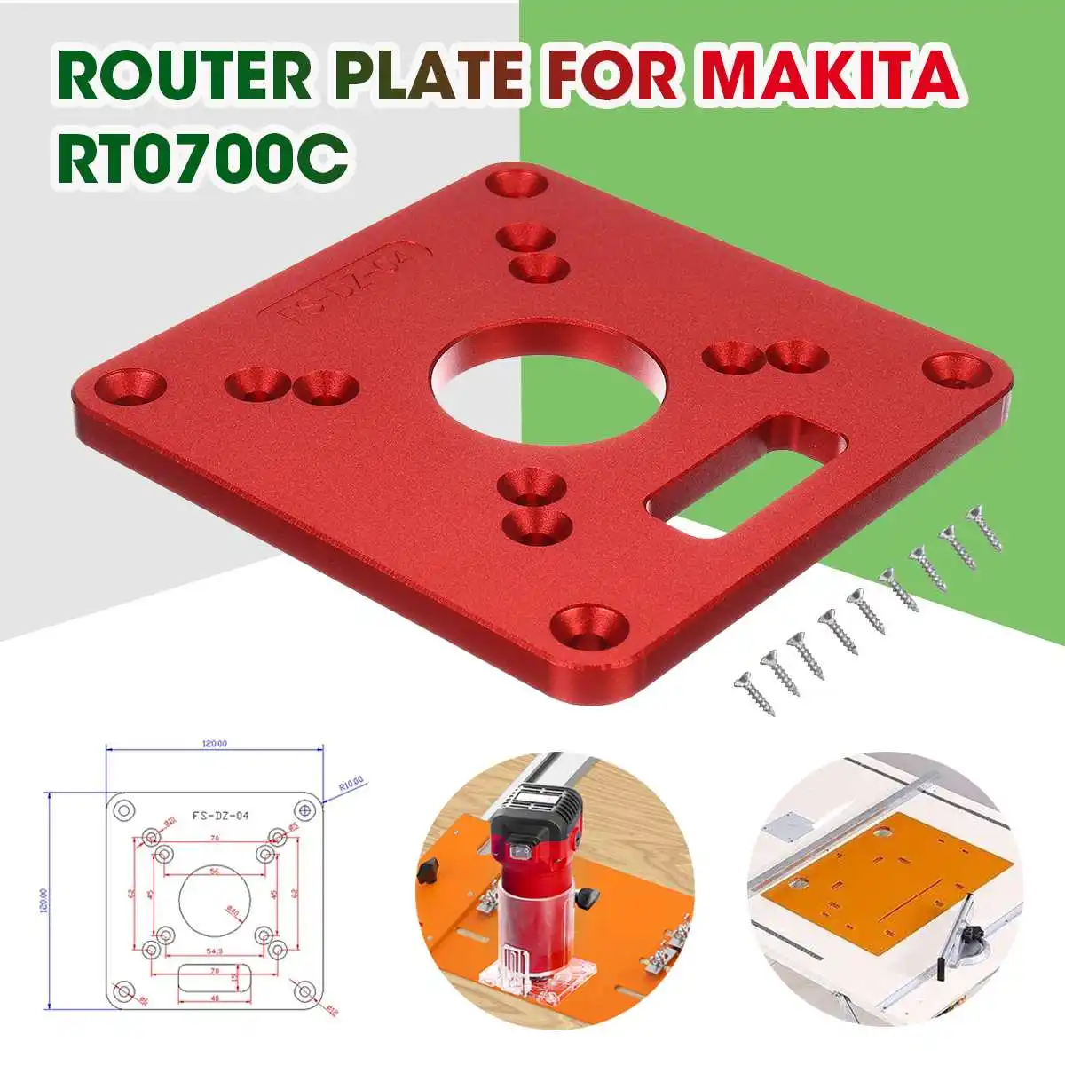 Mounting plate insert plate for milling table MAKITA RT0700CX2J ...