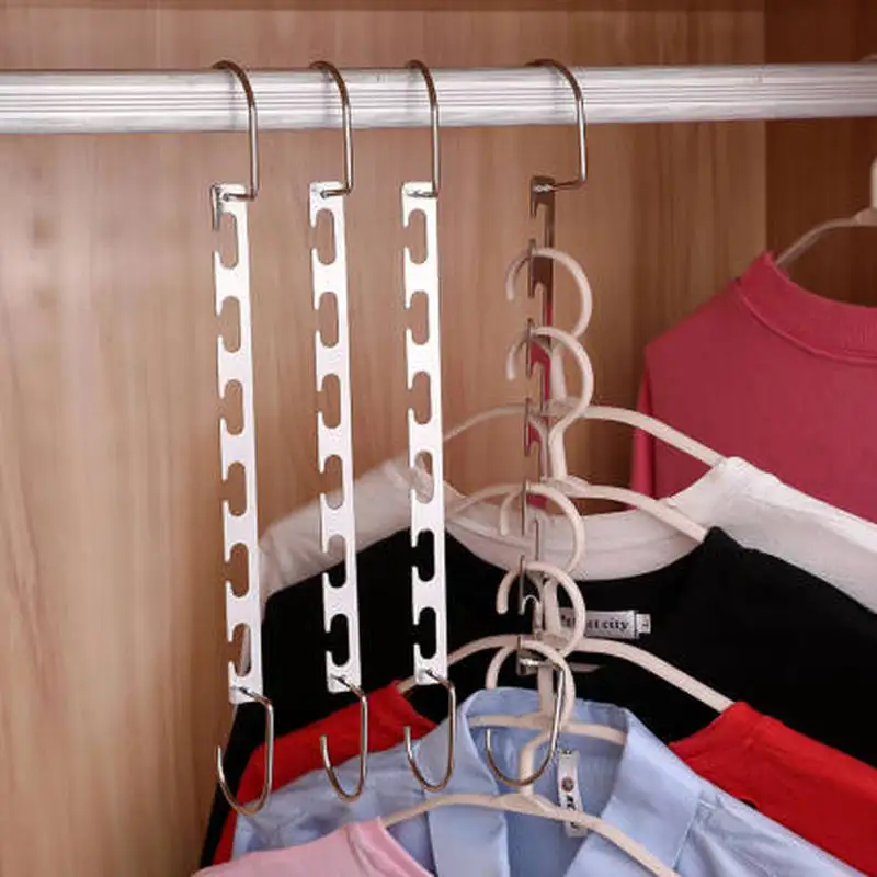 Clothes Hanger Clothing Organizer Cabinet Clothes Closet Hangers Save ...
