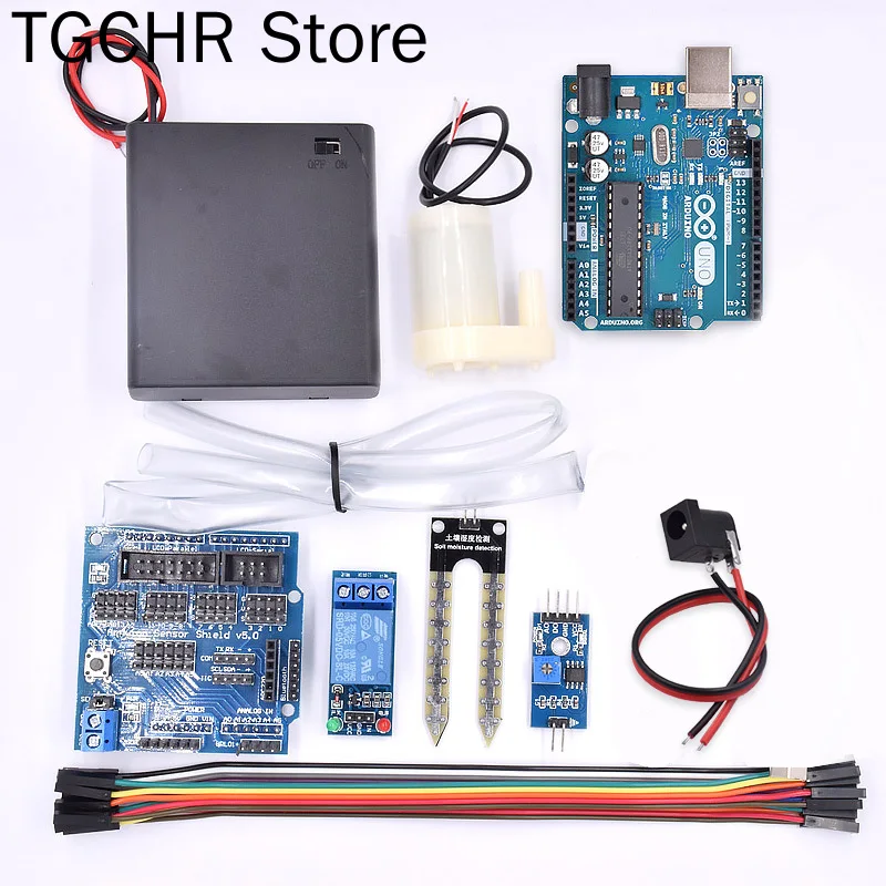 자동 꽃 급수 키트는 Arduino Uno 지능형 관개 펌프 펌핑 DIY 토양 수분 감지에 적합합니다|기구 부품 & 액세사리 ...