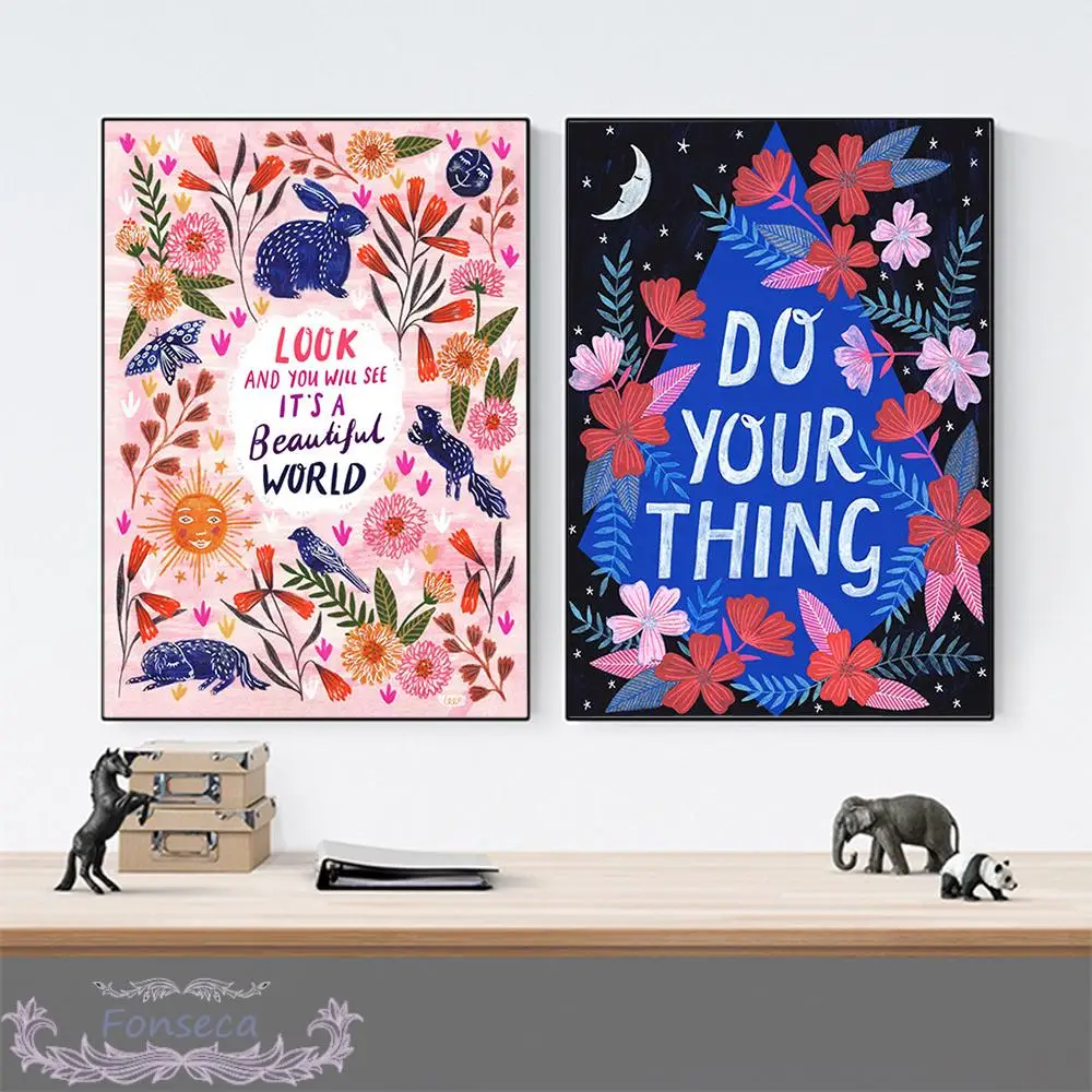 Beautiful-World-Do-Your-Thing-Posters-and-Prints-Sun-Moon-Flower ...