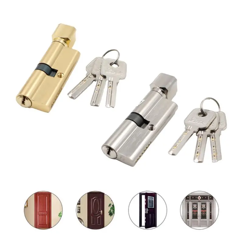 1Set-Door-Cylinder-Lock-Biased-70mm-Anti-Theft-Entrance-Metal-Door-Lock ...