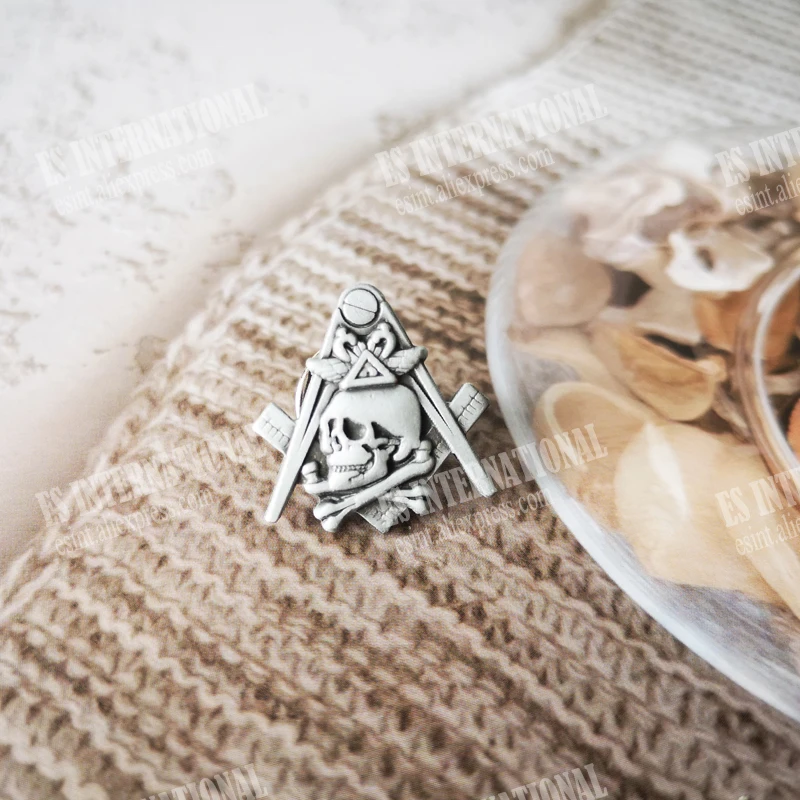 Masonic-Lapel-Pins-Widow-s-son-skull-skeleton-Freemasonry-Badge-Mason ...