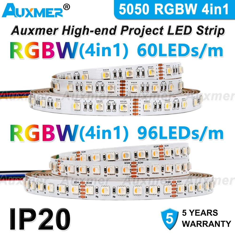 5050-RGBW-LED-Strip-4in1-96LEDs-m-or-72LEDs-m-or-60LEDs-m-IP20-24V ...