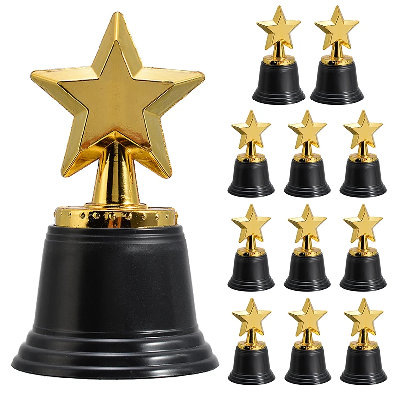 12Pcs 13cm Premium Star Award Trophies Gold Star Trophy for Awards ...