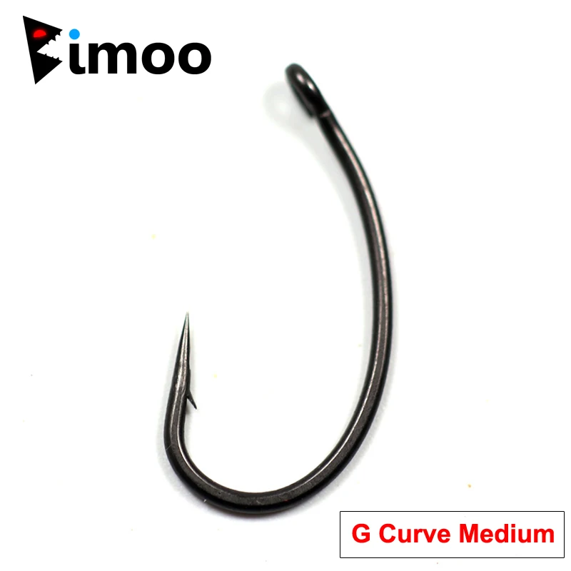 Bimoo 20pcs/pack #2 #4 #6 #8 Coated Needle Sharp Curve Carp Fishing ...