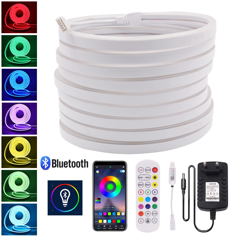 Bluetooth-RGB-LED-Strip-Neon-Light-5050-SMD-DC-12V-Flexible-LED-Lamp ...