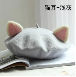 Boina Unisex con Orejas de Gato para Niños - I Miau You