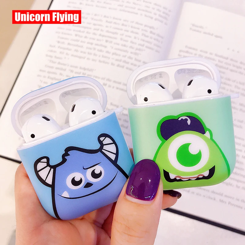 Couples Big Eye Monsters Sulley Bluetooth Earphone Hard Protective Case ...