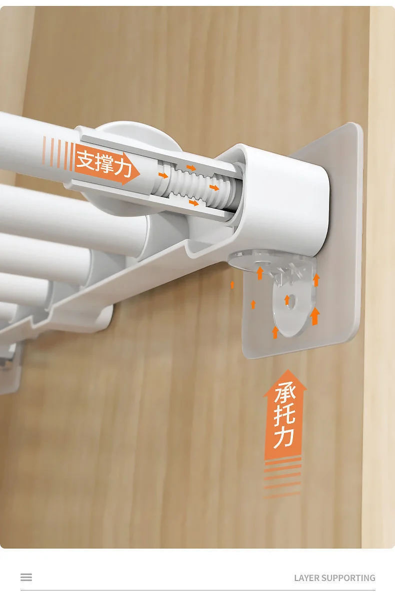 PATERE,7cmX7cm-5pcs--Pinces de Support pour étagère adhésive, clous ...