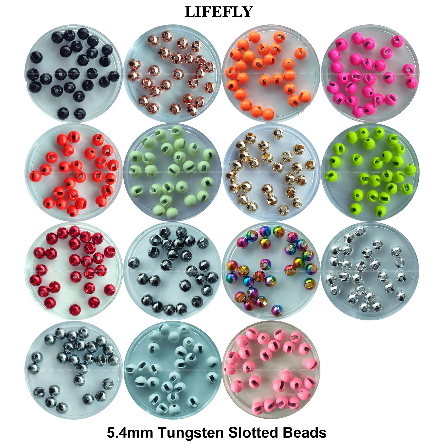 5.4mm, 6.0mm / 50pcs Slotted Tungsten Beads, Fly Tying, Jig, Fishing ...