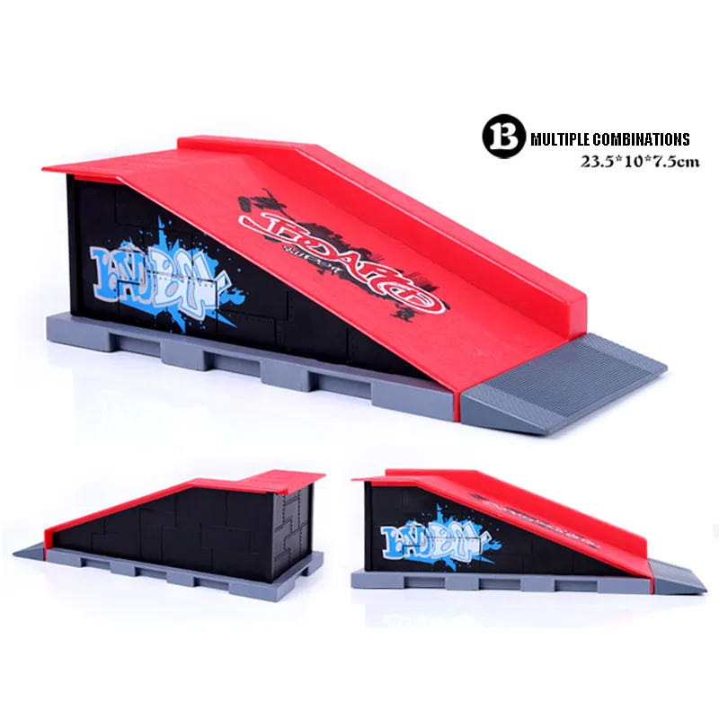 Kids Finger Skateboard Set Skate Park Ramp Parts Mini Fingerboard Kit ...