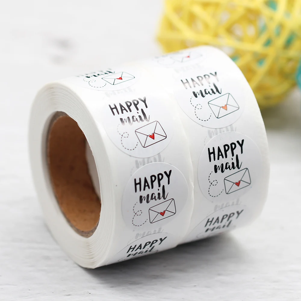 Happy mail labels Etsy shop supplies Envelope seal High quality ...