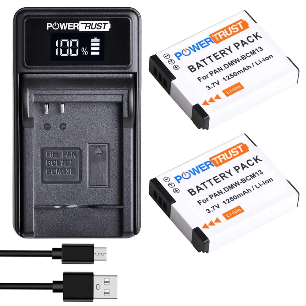 DMW-BCM13-DMW-BCM13E-Battery-and-LED-USB-Charger-for-Panasonic-Lumix-DC ...