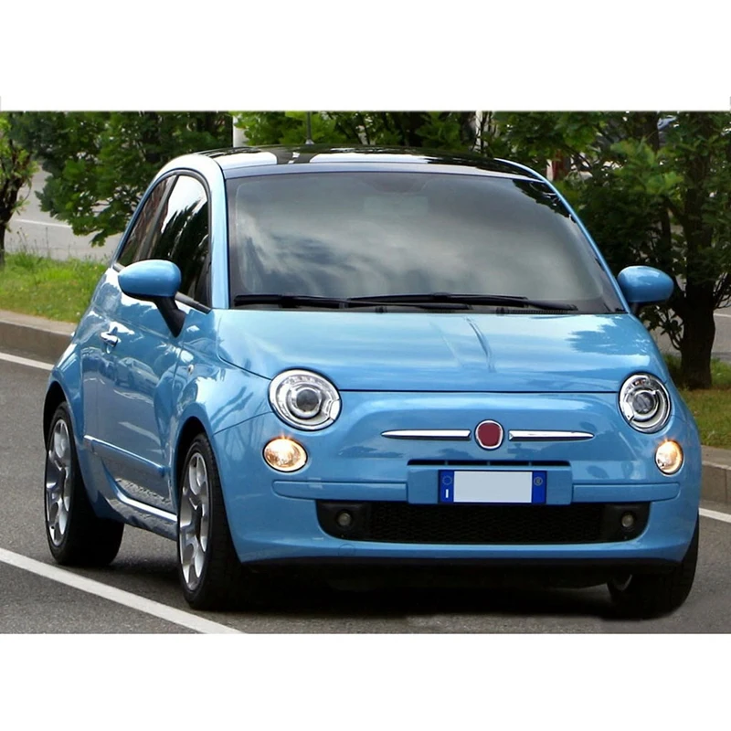 HouYeen Left and Right Front Bumper Upper Moulding Trim Chrome for F-iat 500 500C 312 2007-2015 ...