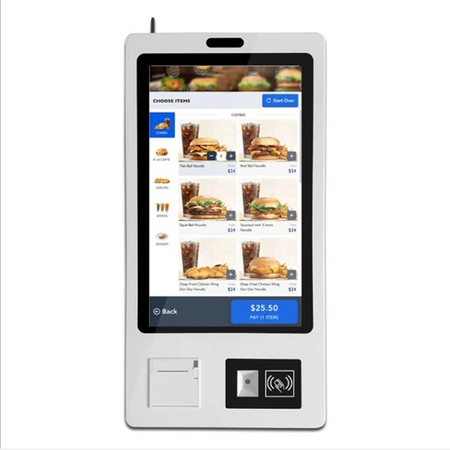 Restaurant Canteen Self Service Food Ordering Touch Terminal Kiosk ...