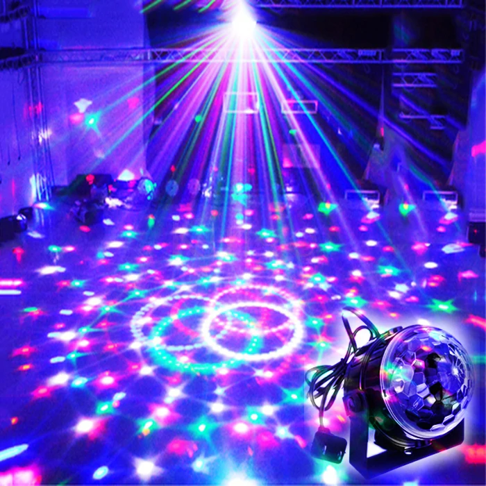 Mini RGB LED stage lighting Crystal Magic Ball Stage Effect Lighting ...