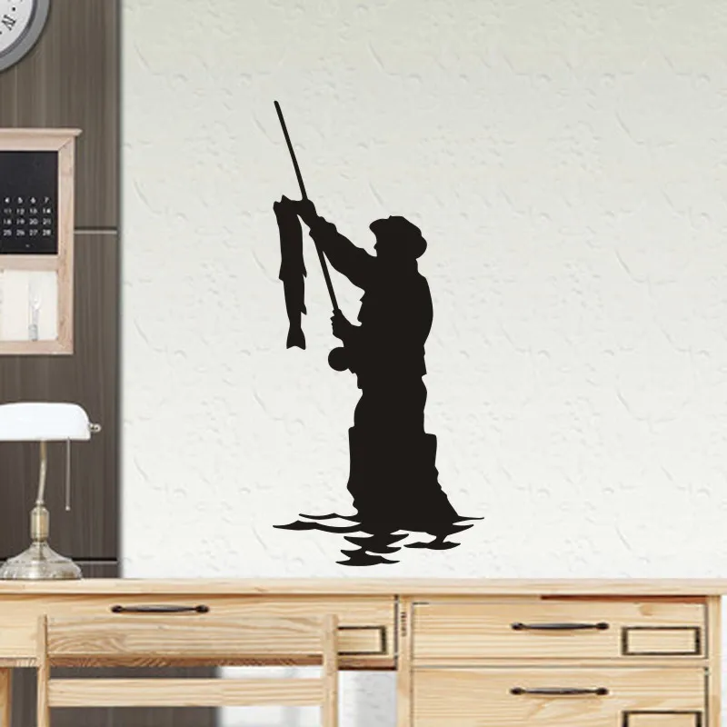 Fly Fishing Sticker Angling Decal Bucket Tackle Shop Fishhook Sticker ...