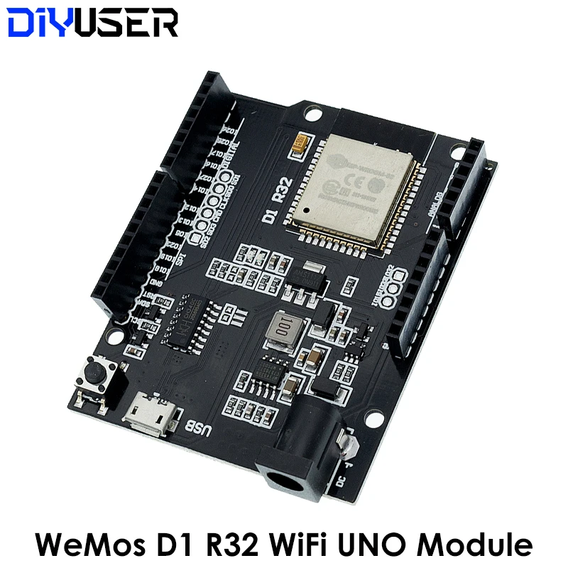 For-Wemos-D1-ESP32-ESP-32-WiFi-Bluetooth-4MB-Flash-UNO-D1-R32-Board ...