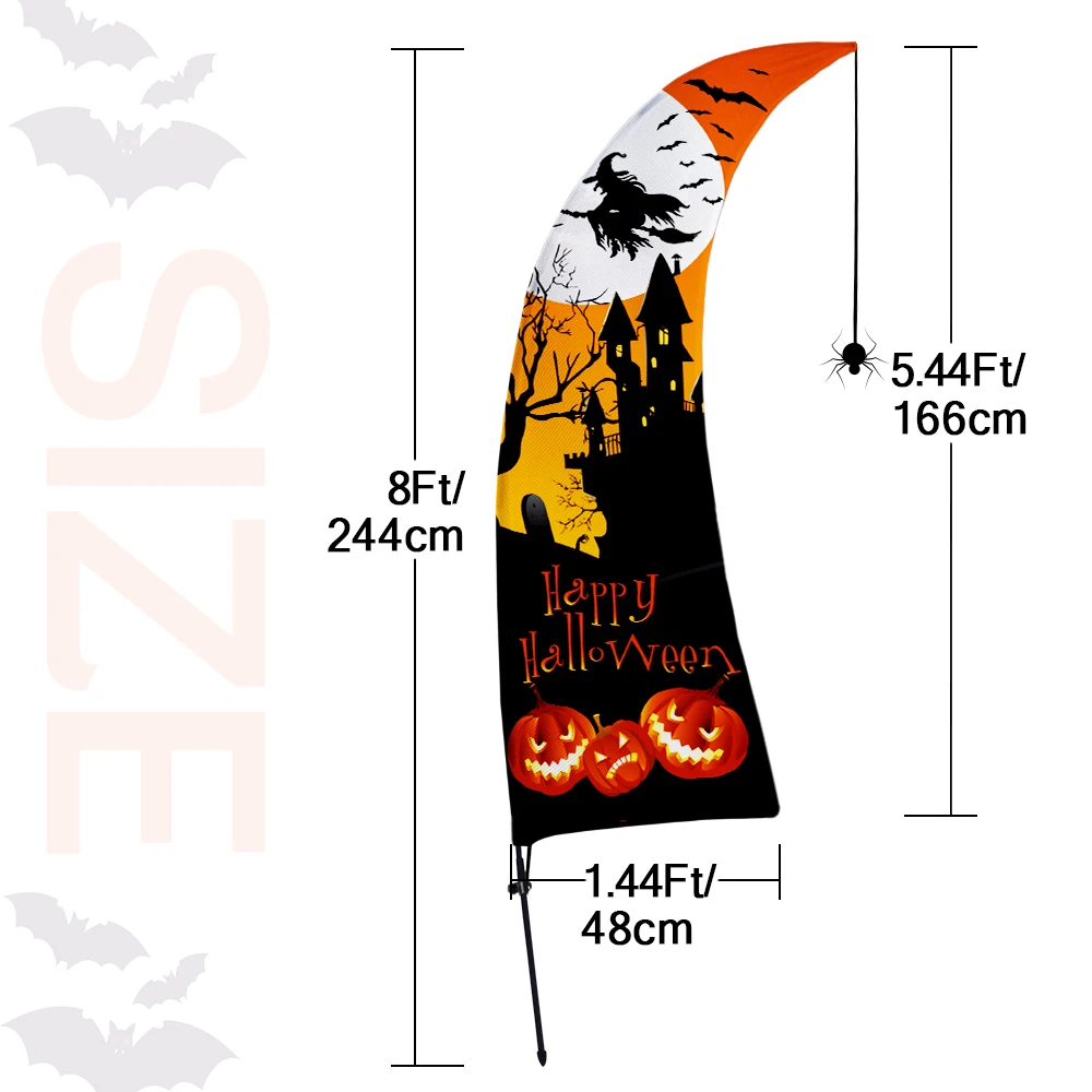 Halloween Ghost Feather Flag